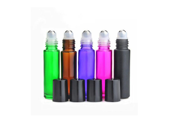 Empty Glass 10ml Roll On Perfume Bottles , Glass Roll On Perfume Containers