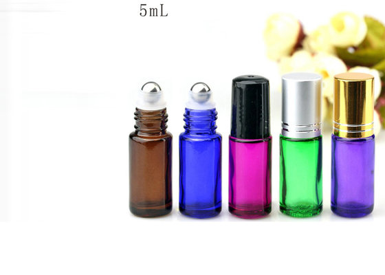 Essential Oil Frosted Glass Roller Bottles 4ml 6ml 8ml 10ml With Stainless Steel Roller