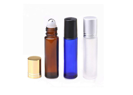 Portable Colored Glass Roll On Bottles 4ml 8ml 10ml For Skin Care Cream