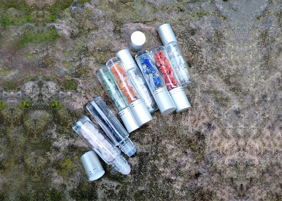 10ml Perfume Refillable Rollerball Container Natural Semiprecious Stones Gemstone
