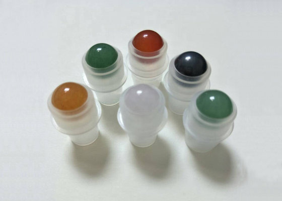 Screw Cap Roll On Perfume Bottles , Amber Green Red Metal Ball Roll On Bottles