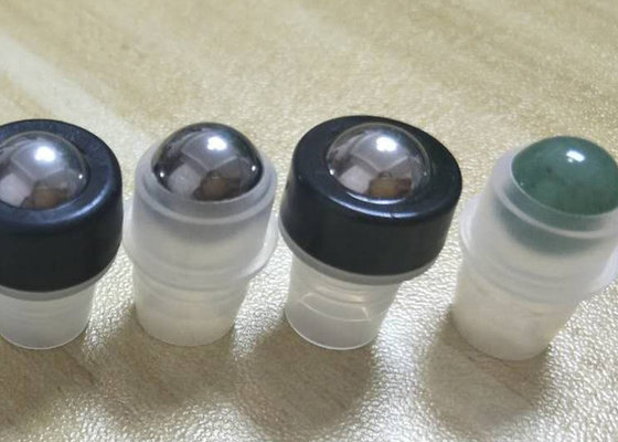 Screw Cap Roll On Perfume Bottles , Amber Green Red Metal Ball Roll On Bottles