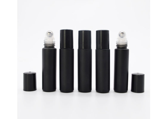 Black Color Empty Perfume Roller Bottles 5ml -10ml For Cosmetic / Eye Cream