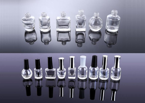 Aluminum Caps Empty Glass Nail Polish Bottles , 10ml 12ml 15ml Empty Nail Polish Bottles