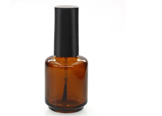 Amber Glass 5ml Empty Nail Polish Bottles 33*54mm Customizable Portable