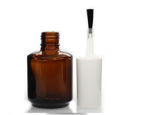 Amber Glass 5ml Empty Nail Polish Bottles 33*54mm Customizable Portable