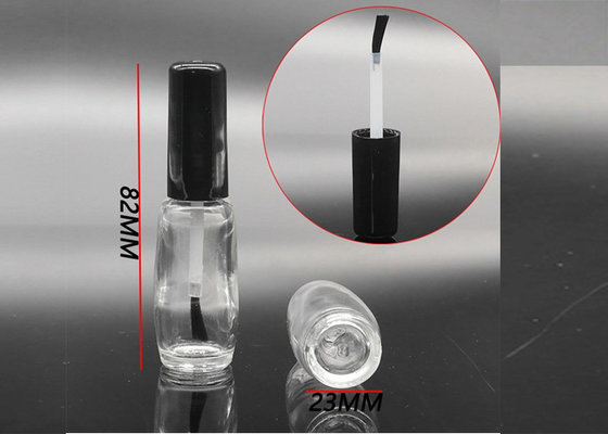 Matte Surface Empty Glass Nail Polish Bottles , Oval Empty Nail Polish Bottles With Brush