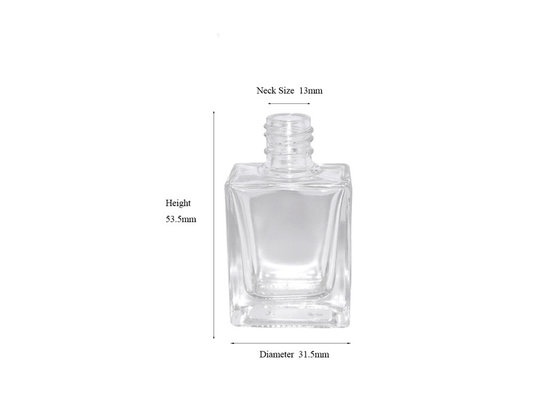 31.5mm Diameter Square Nail Polish Bottles 13ml Customized Color