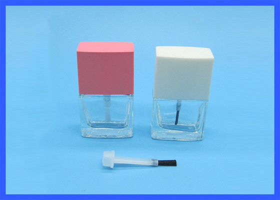 Clear Empty Glass Nail Polish Bottles , 12ml Empty Square Nail Polish Bottles