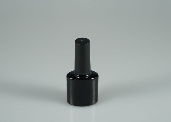 Oval Black Empty Glass Nail Polish Bottles , Empty Gel Polish Bottles With Soft Brush