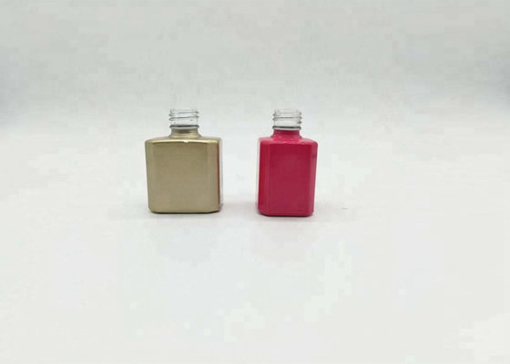 Square Empty Glass Nail Polish Bottles 13ml Screen Printing Surface Handling