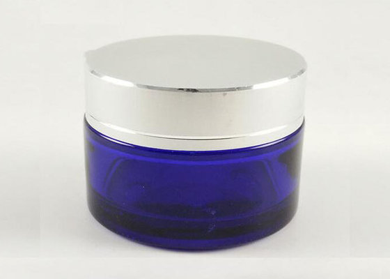 Skin Care Glass Cosmetic Cream Jar , Empty Glass Cream Containers