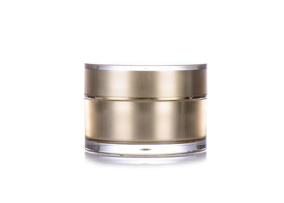 Cosmetic Packaging Plastic Cream Jars Round Shape Custom Printing Logo / Brand