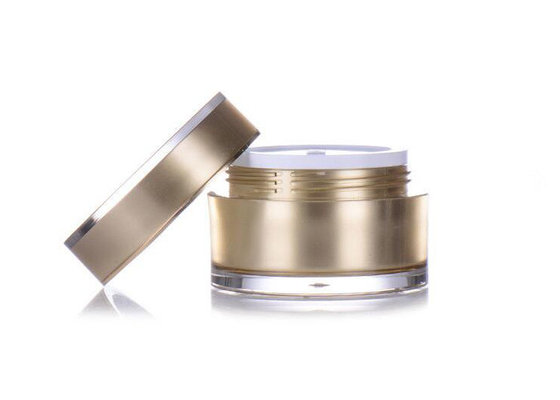 Cosmetic Packaging Plastic Cream Jars Round Shape Custom Printing Logo / Brand