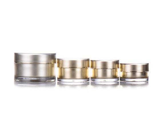 Cosmetic Packaging Plastic Cream Jars Round Shape Custom Printing Logo / Brand