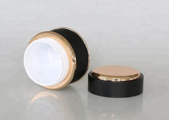 Black Color Empty Glass Skin Cream Containers Portable With Matching Lid
