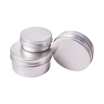 Screw Cap Empty Aluminum Cream Jar 15ml - 100ml Customized Capacity