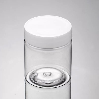 Transparent PET Plastic Food Jars Safety Customize Design For Snacks Storage