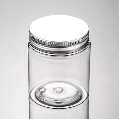 Transparent PET Plastic Food Jars Safety Customize Design For Snacks Storage