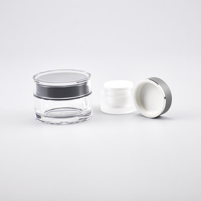 Round Acrylic Double Walled Cosmetic Jars 5g - 100g Volume Lightweight