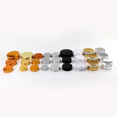 Airless Glass Beauty Cream Jars Aluminium / Plastic Cap 25-65mm Height