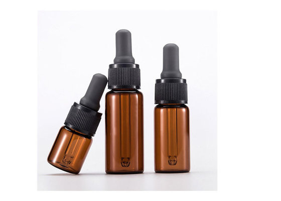 Empty Glass Dropper Bottles , 5ml - 100ml Amber Glass Vials With Dropper
