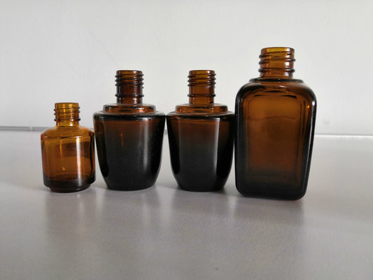 Cosmetics 50ml Brown Dropper Bottles With Childproof / Pilfer Proof Cap