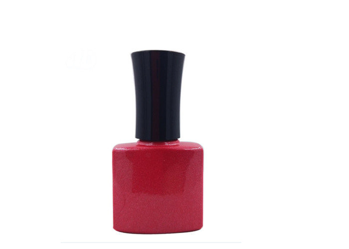 Matte Surface Empty Glass Nail Polish Bottles , Oval Empty Nail Polish Bottles With Brush