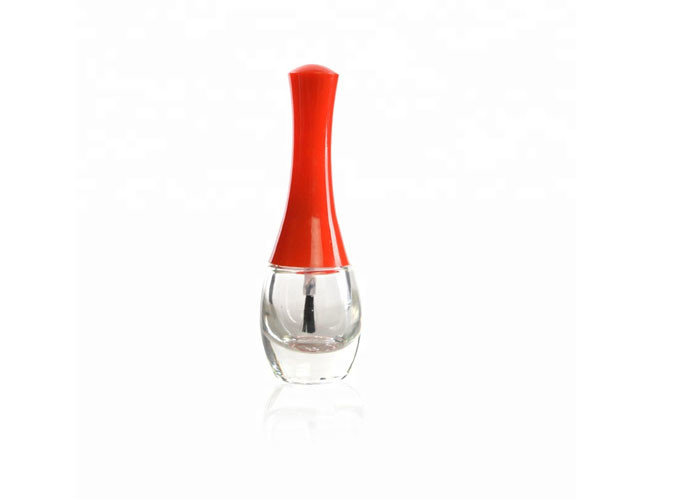 10ml Custom Made Nail Polish Bottles Plastic Red Blue White Caps With Brush