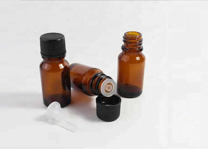 Colorful Cap Mini Glass Dropper Bottles , 50ml Empty Eye Drop Bottles