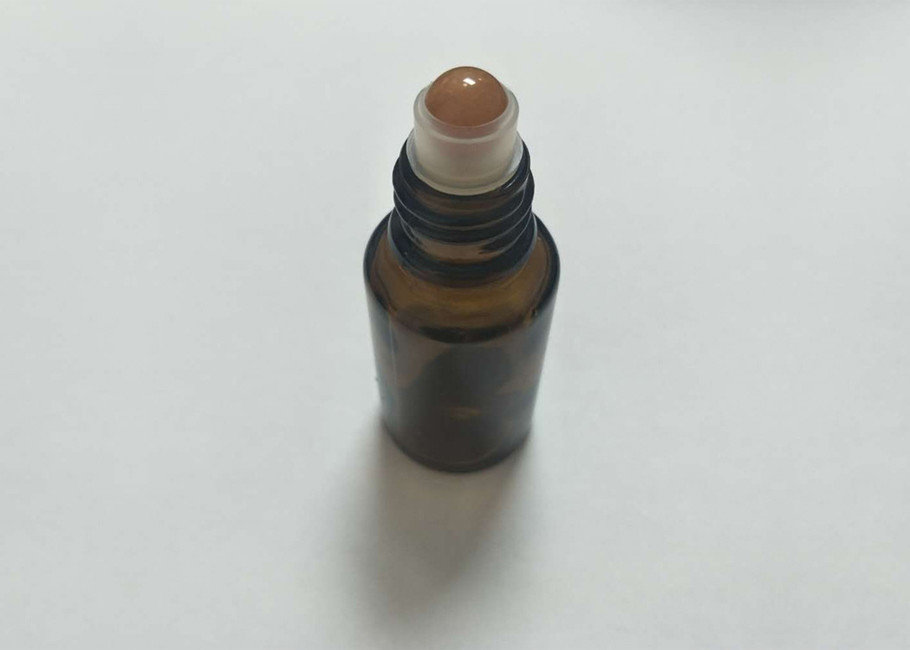 Roll On Essential Oil Glass Bottles , 10ml Amber Glass Bottles For Essential Oils