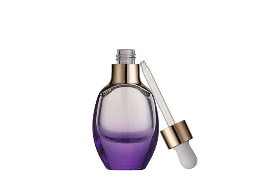 Oblate Shape Glass Essential Oil Perfume Bottles 15ml 30ml Custom Custom Color