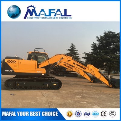 Korean brand 15ton hydraulic crawler excavator R150LVS with standard 0.58m3 bucket