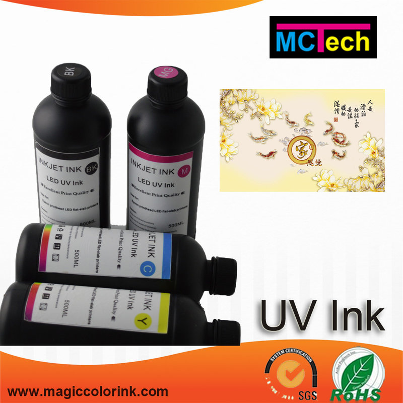 Top quality LED UV ink for Epson printhead 500ml UV Curable Inkjet Marking Ink