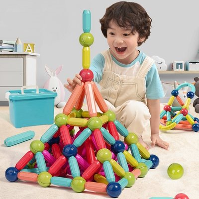 Educational Toy 30 Years Factory Wholesale 64 And 68 Pieces Stem Magnetic Building Sticks With Free Sample