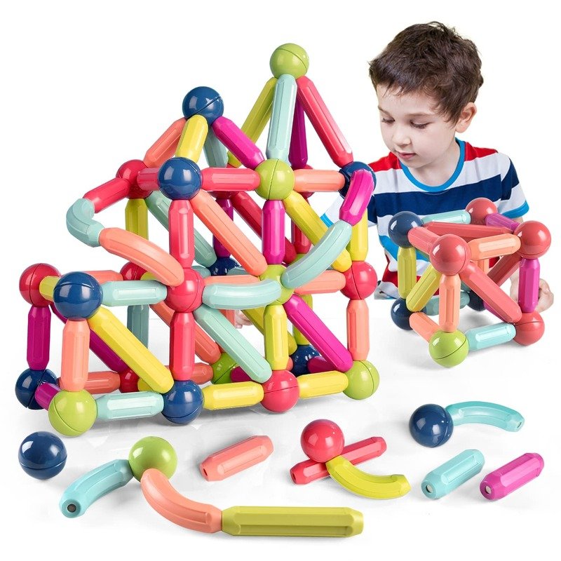 Educational Toy 30 Years Supplier Wholesale Gold Fun Magnetic Balls And Rods Set Building Blocks