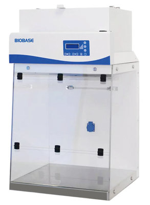Compounding hood Positive pressure in work area only protects sample