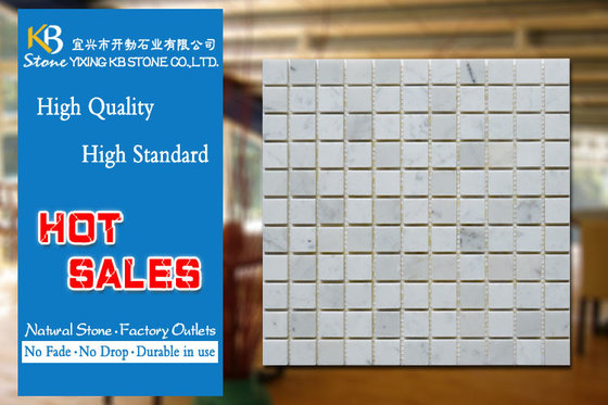 External Decorative White Carrara Marble Square Polished For Pool