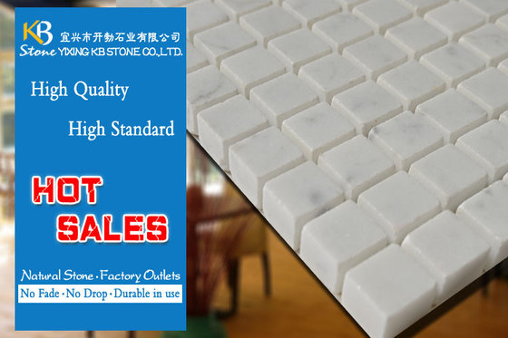 12 x 12  Inch Carrara Mosaic Wall Tiles Polished Wall Flooring Sheet