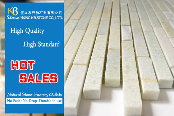 Professional Green Onyx Bathroom Marble Floor Tile Mixed Strip For Hotel