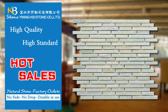 Professional Green Onyx Bathroom Marble Floor Tile Mixed Strip For Hotel