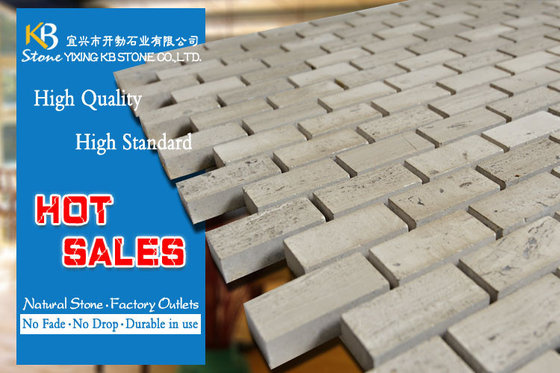 Subway Grey Mosaic Wall Tiles Interior 10mm Thickness 305 X 305 X 10mm