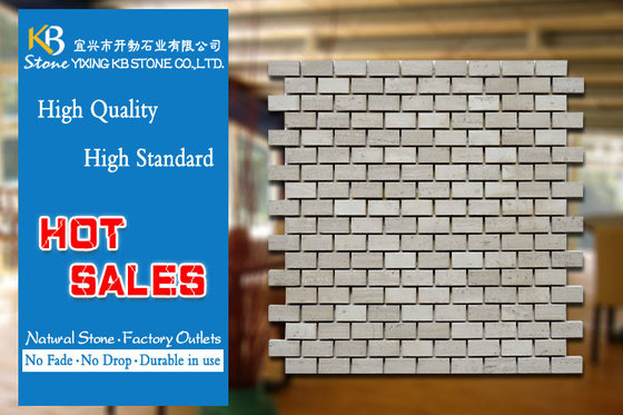 Subway Grey Mosaic Wall Tiles Interior 10mm Thickness 305 X 305 X 10mm