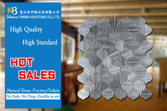Peach Shaped Marble Mosaic Tiles For House Wall 305 X 305mm Polished