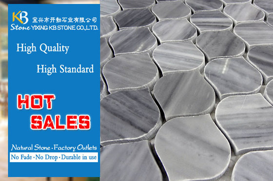 Peach Shaped Marble Mosaic Tiles For House Wall 305 X 305mm Polished