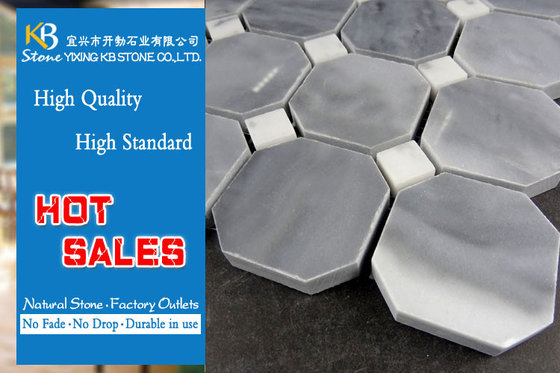 Mixed Color Outdoor Mosaic Tiles Floor Mosaic Tiles 2/5 Inch Thickness