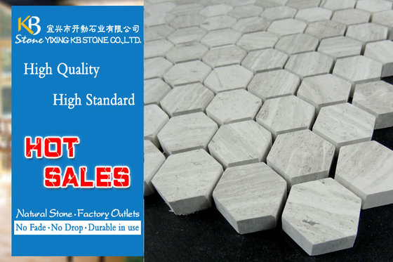 Spa Hexagon Wooden Grey Marble Cream Marfil Italy Grey Ming Green