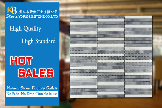 Mixed Color Marble Mosaic Tiles Pebble Mosaic Tile 5 Sheets Per Box