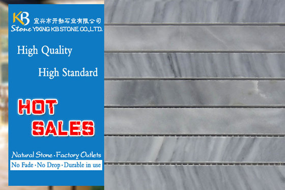 Italy Grey Polished Surface Strip Marble Mosaic Tiles For Home Decoration