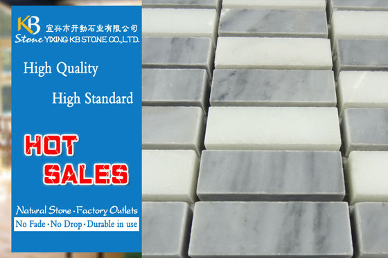 Decoration Marble Mosaic Tile Sheets 2/5 Inch Thickness Wet Applications